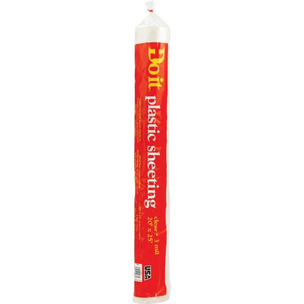 626146 20 Ft. X 25 Ft. Clear 3 Mil. Poly Film Sheeting