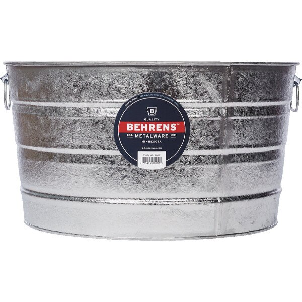 1 Behrens 11 Gal. Round Hot-Dipped Utility Tub