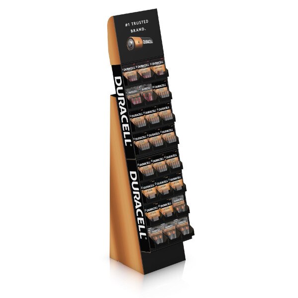 41333-01842 Duracell-2 Tray Floorstand Retail Display