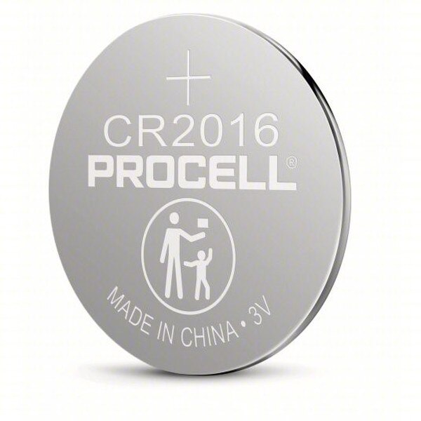 Procell CR2016 Intense Specialty Lithium Coin Battery, 5 Pack Tear Strip