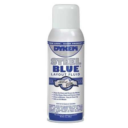 80000 ITW Dykem Steel Blue® Layout Fluid, Aerosol, 12 oz