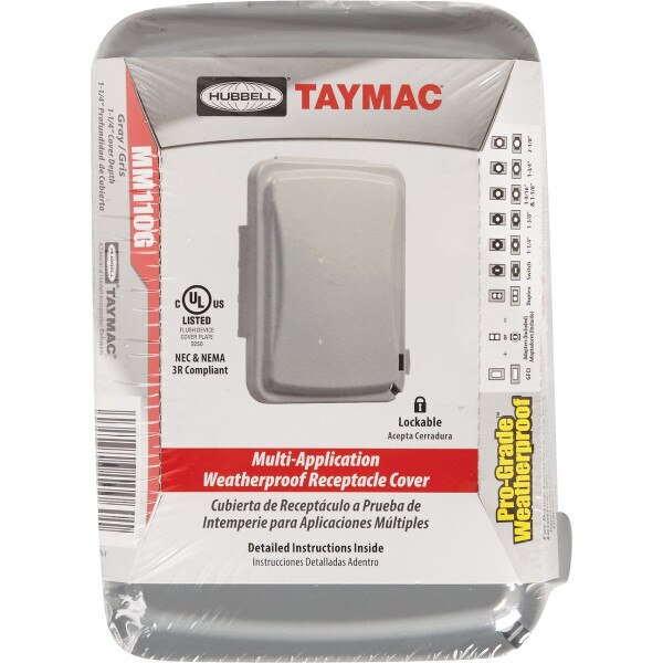 MM110G TayMac Single Gang Retangular Polycarbonate Gray Weatherproof ...