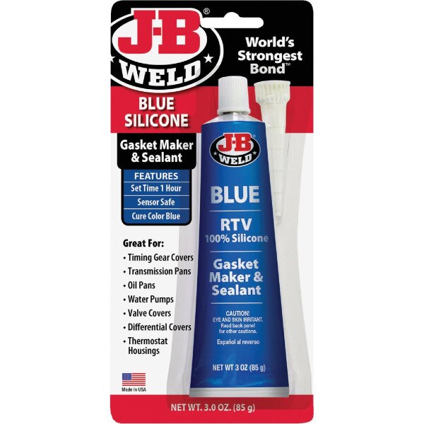 31316 J-B Weld 3 Oz. Blue RTV Silicone Gasket & Sealant