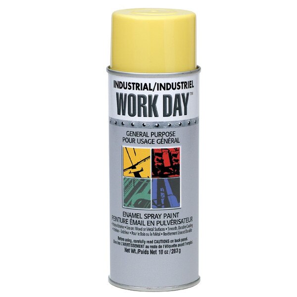 A04402000 Krylon Industrial Work Day Enamel Paint Gloss Black,16 oz