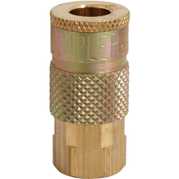 S-785 Milton Tru-Flate 1/4 In. FPT T-Style Brass Coupler