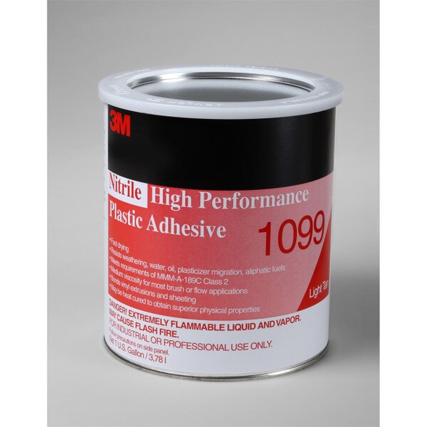 21200-19813 3M-Weld Nitrile High Performance Plastic Adhesive 1099 Tan,1 Gallon