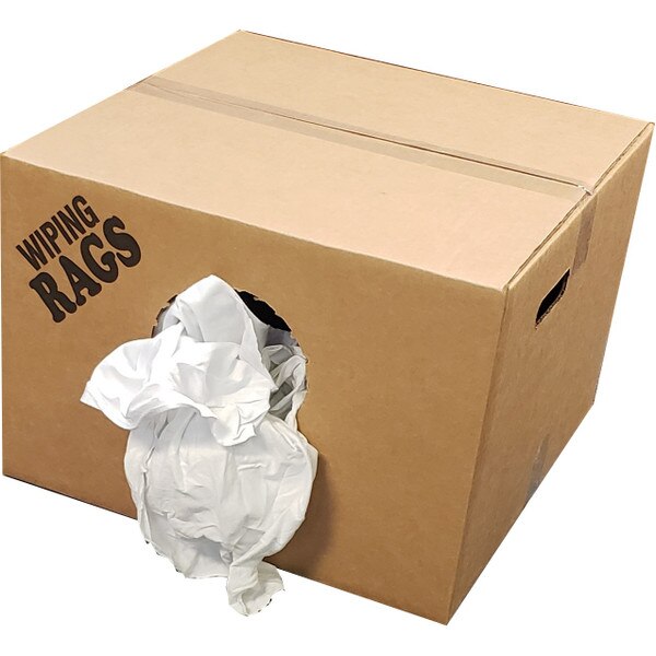 Z-Rag WR5010W-25 Reclaimed White T-Shirt Rags - 25 lbs