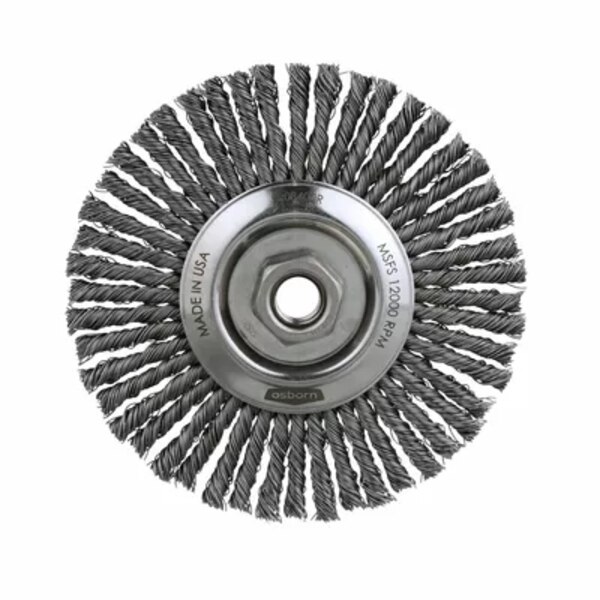 99084 Osborn STRINGER BEAD KNOT WIRE WHEEL (6" ODx.020" STEELx5/8-11 NC ...