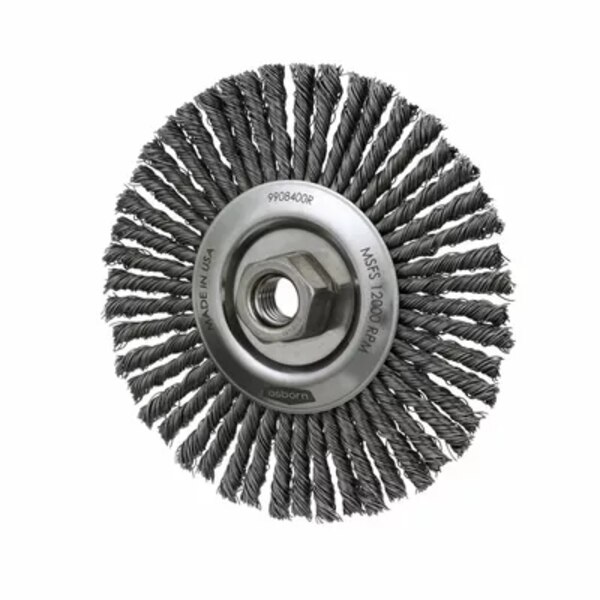 99084 Osborn STRINGER BEAD KNOT WIRE WHEEL (6" ODx.020" STEELx5/8-11 NC ...