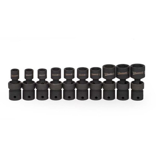 Williams 36910 Socket Set 10 Pieces 3/8 Inch Drive